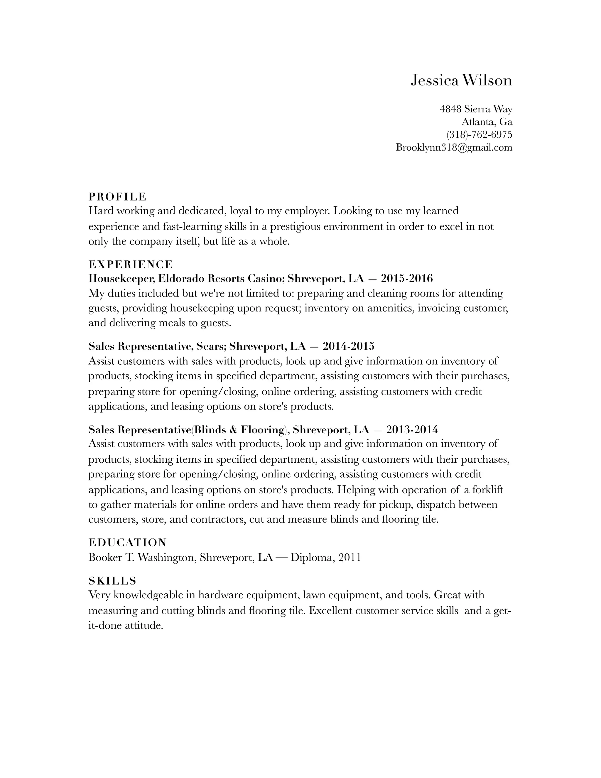 Classic Resume | PDF | Sales | Business