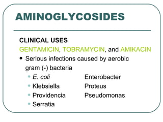 45 aminoglycosides | PPT | Infectious Diseases | Diseases and Conditions
