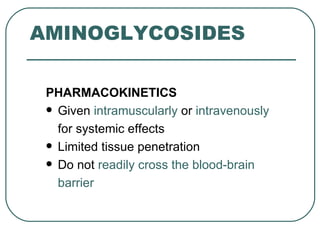 45 aminoglycosides | PPT | Infectious Diseases | Diseases and Conditions