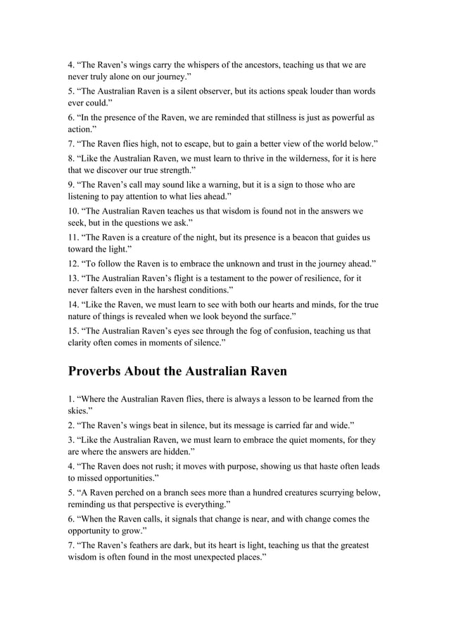 45 Australian Raven Quotes, Sayings, and Proverbs.docx