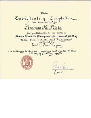 The Official Cornell Certificate | PDF