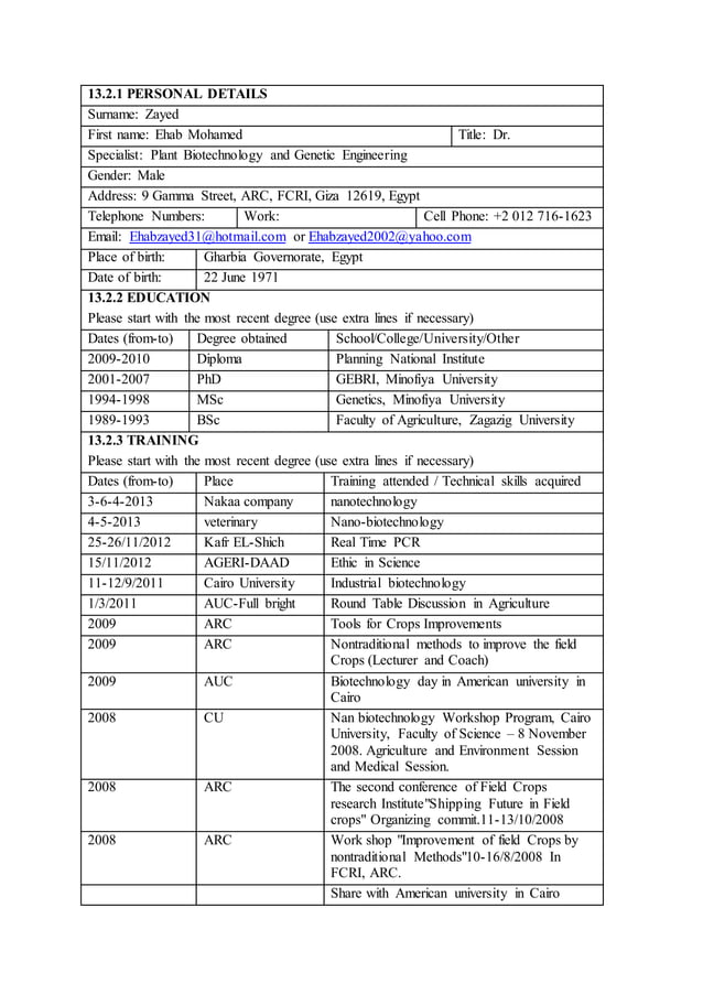 Ehab zayed2013 cv | DOCX