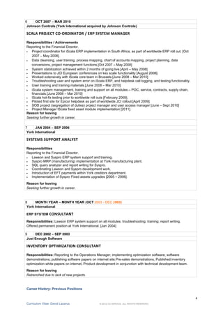 Resume - David Lazarus 21.05.2015 - Demand Planner | PDF