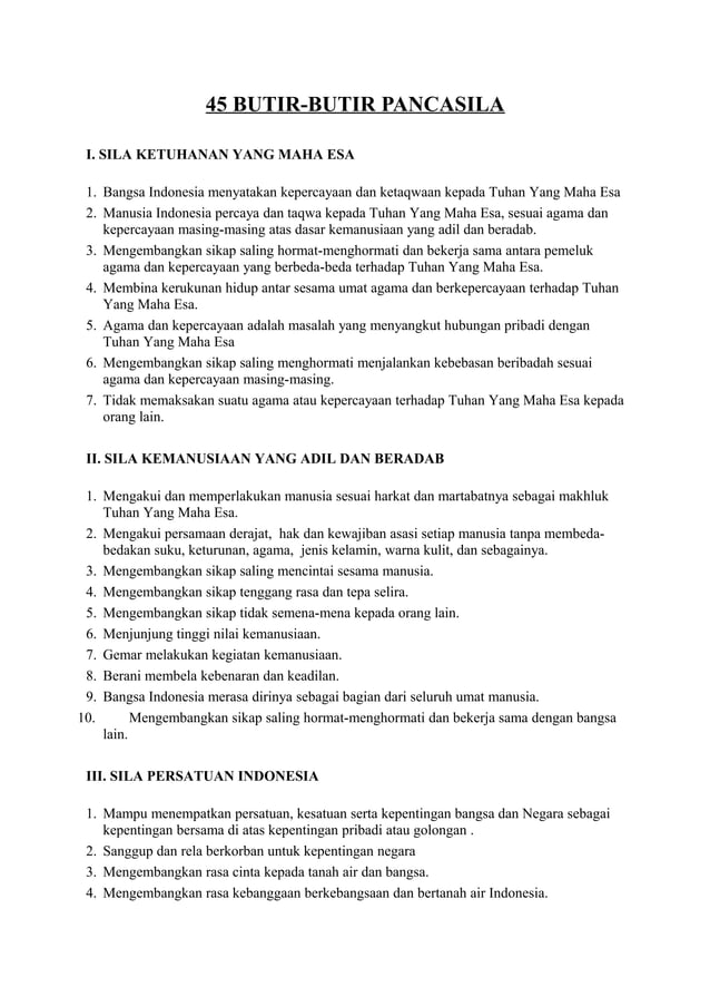 45 butir pancasila