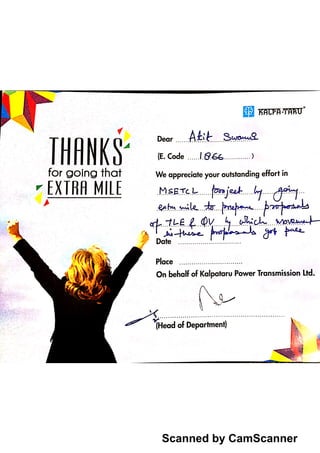 Extra Mile Certificate | PDF