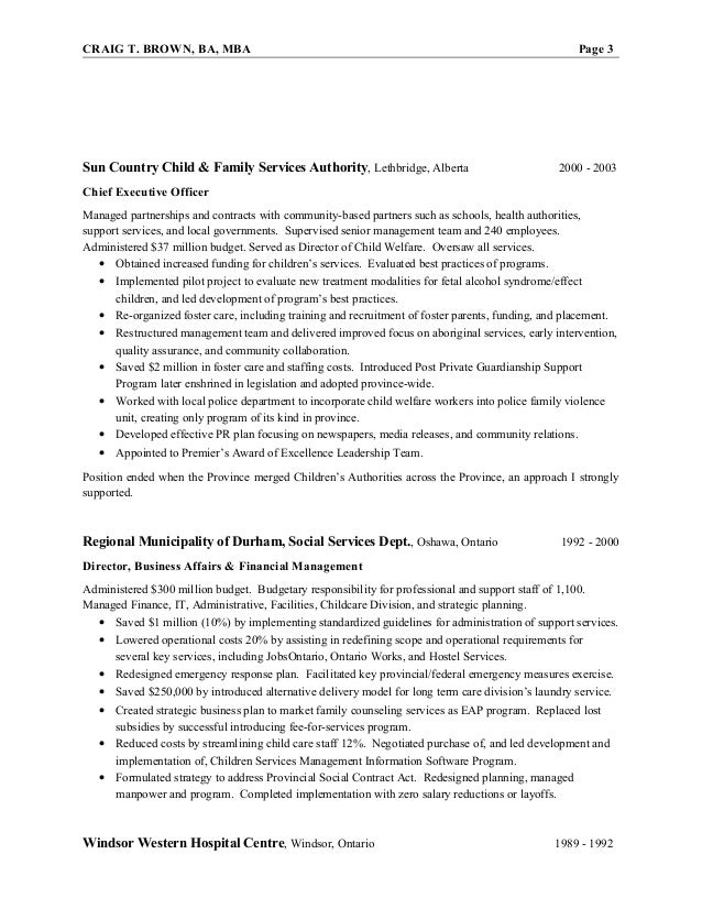 RESUME - Craig T Brown