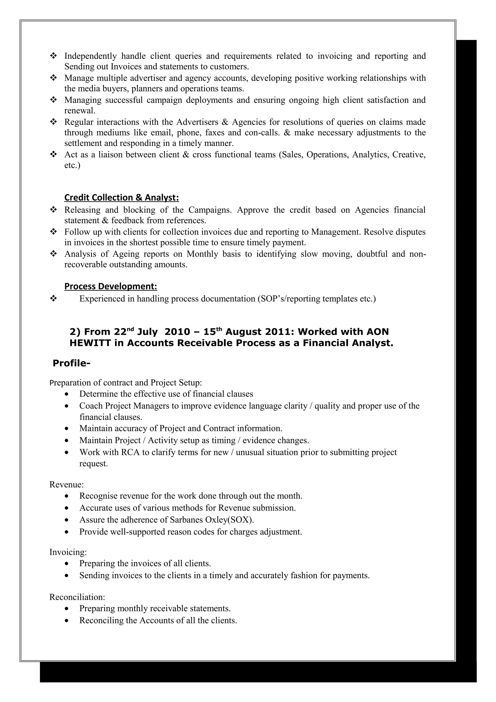 Resume of Varun Sehgal | DOC