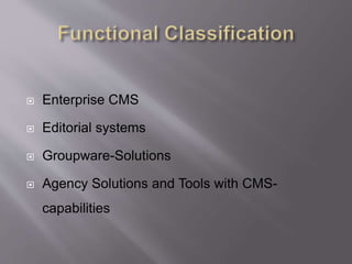 Seminar on Content Management Systems | PPTX