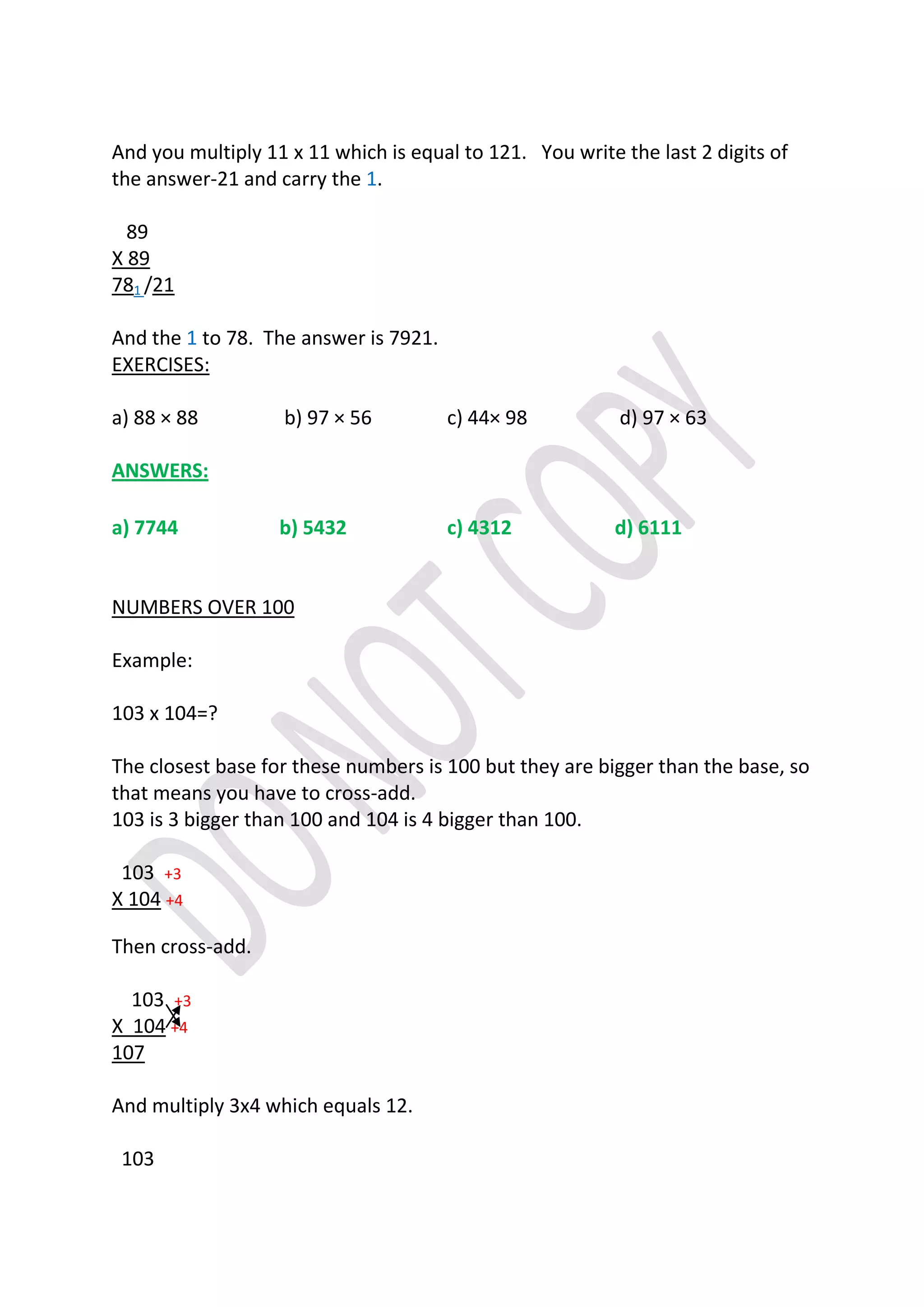 MULTIPLICATION | PDF
