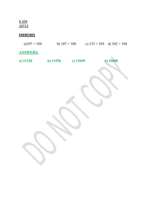 MULTIPLICATION | PDF