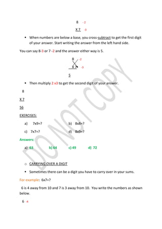 MULTIPLICATION | PDF | Primary Education | Education