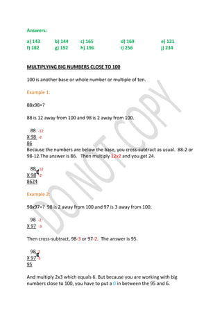 MULTIPLICATION | PDF | Primary Education | Education