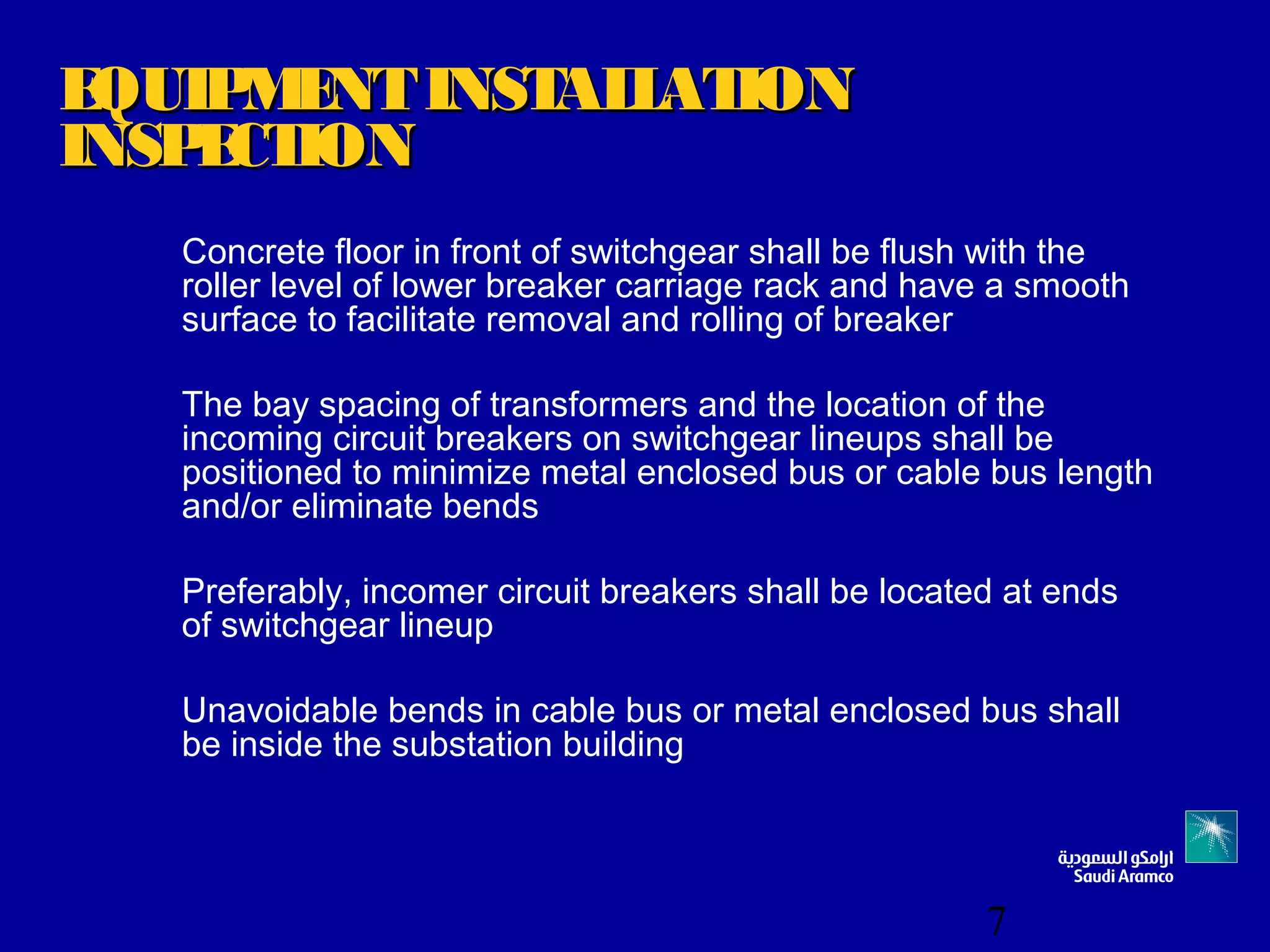 Switchgear Installation Precomissioning Inspection.PPT