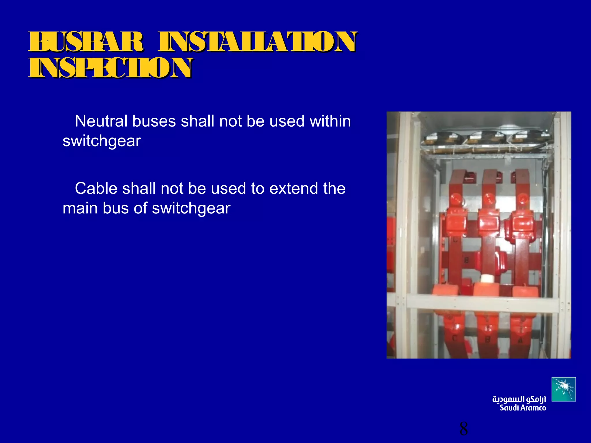Switchgear Installation Precomissioning Inspection.PPT