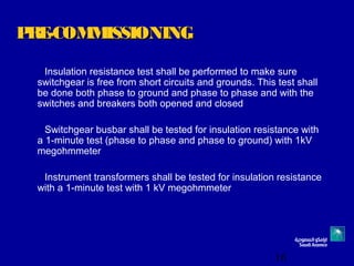 Switchgear Installation Precomissioning Inspection.PPT