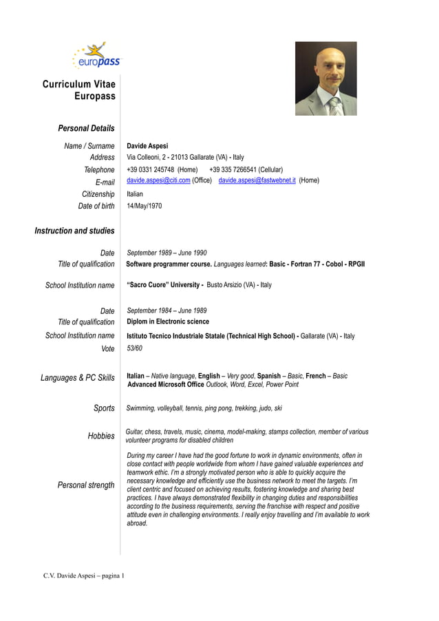 CVInglesedade_Europeo | PDF