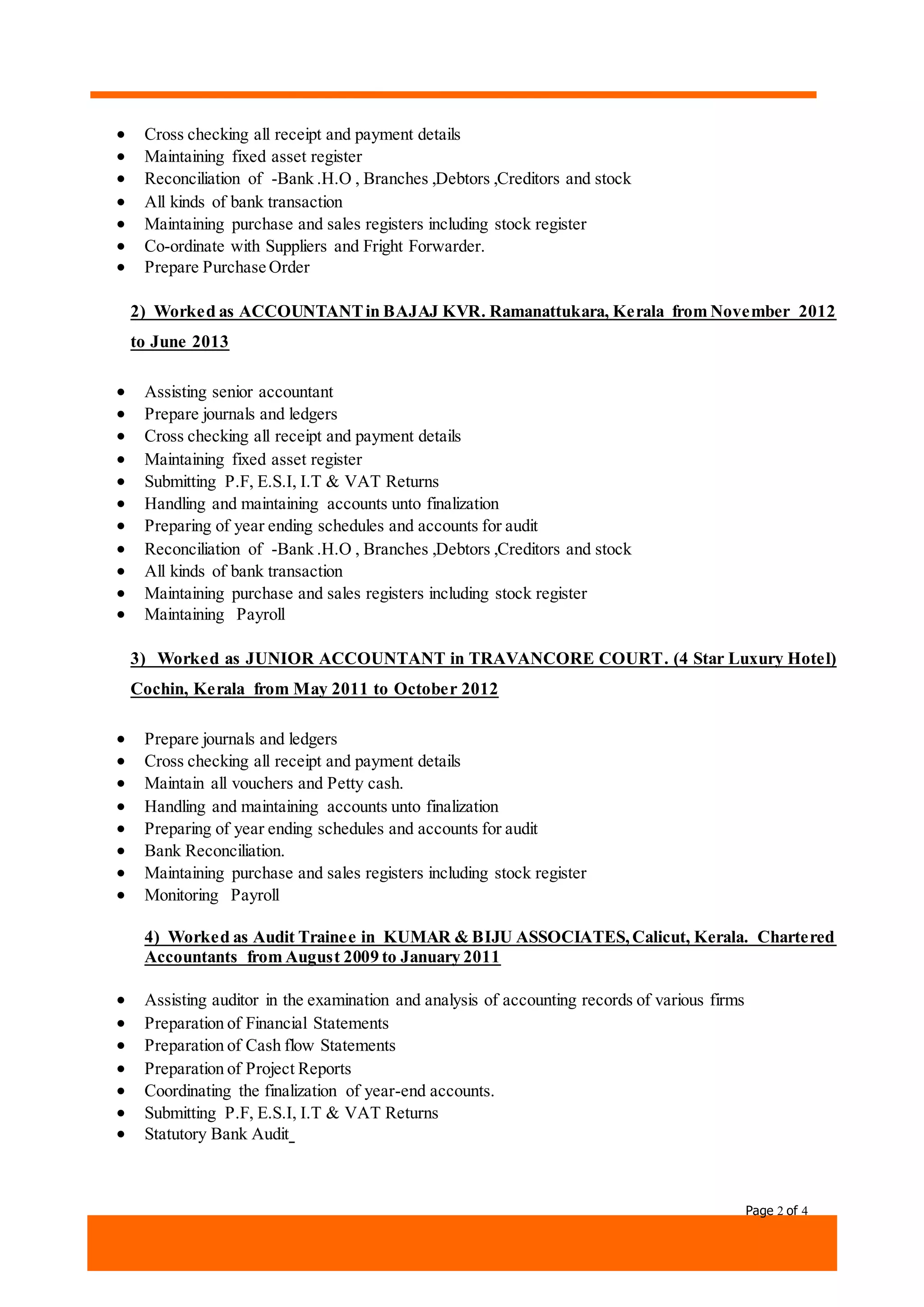ADARSH CV | PDF