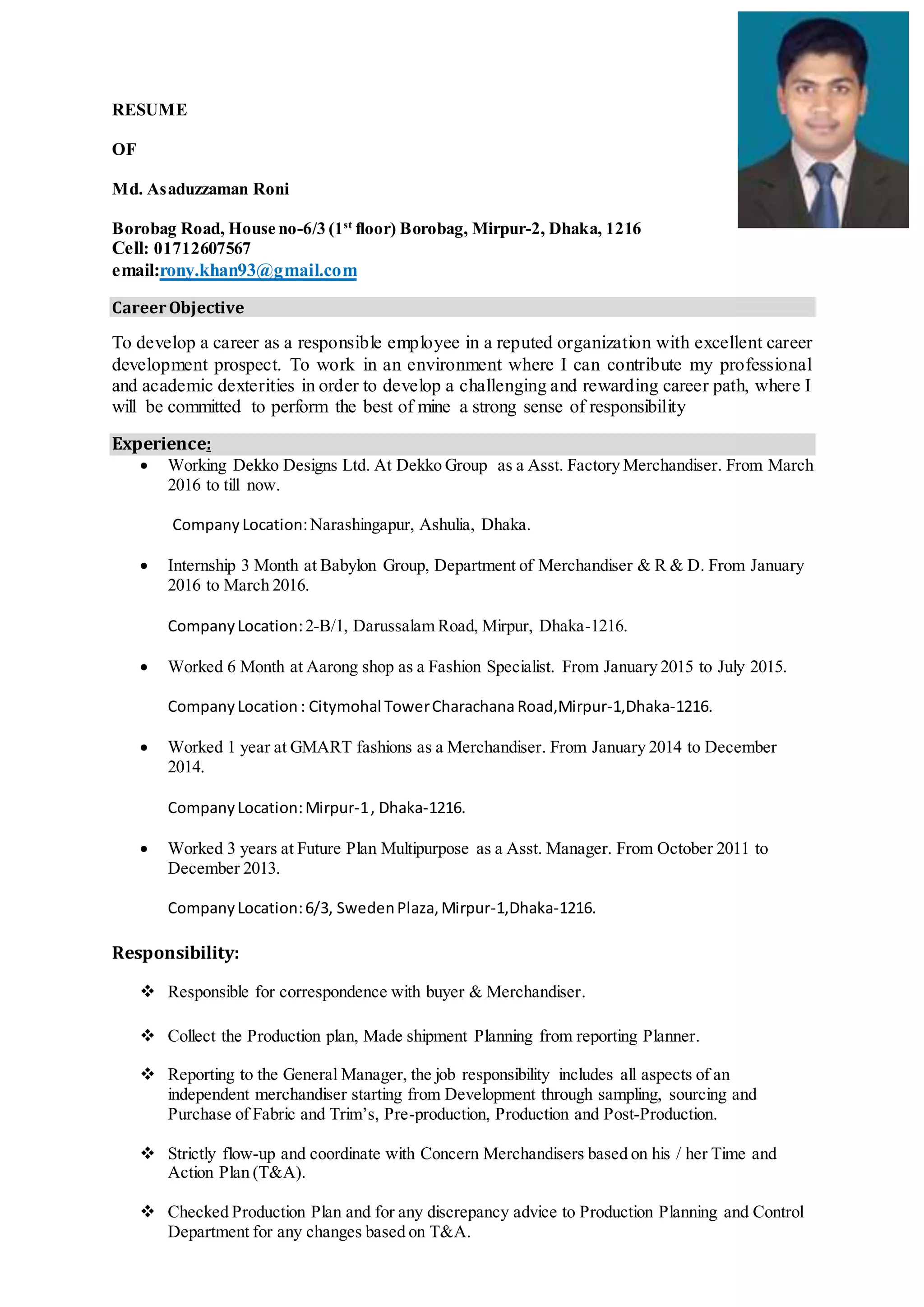 Resume of Roni - Up-Date | DOCX