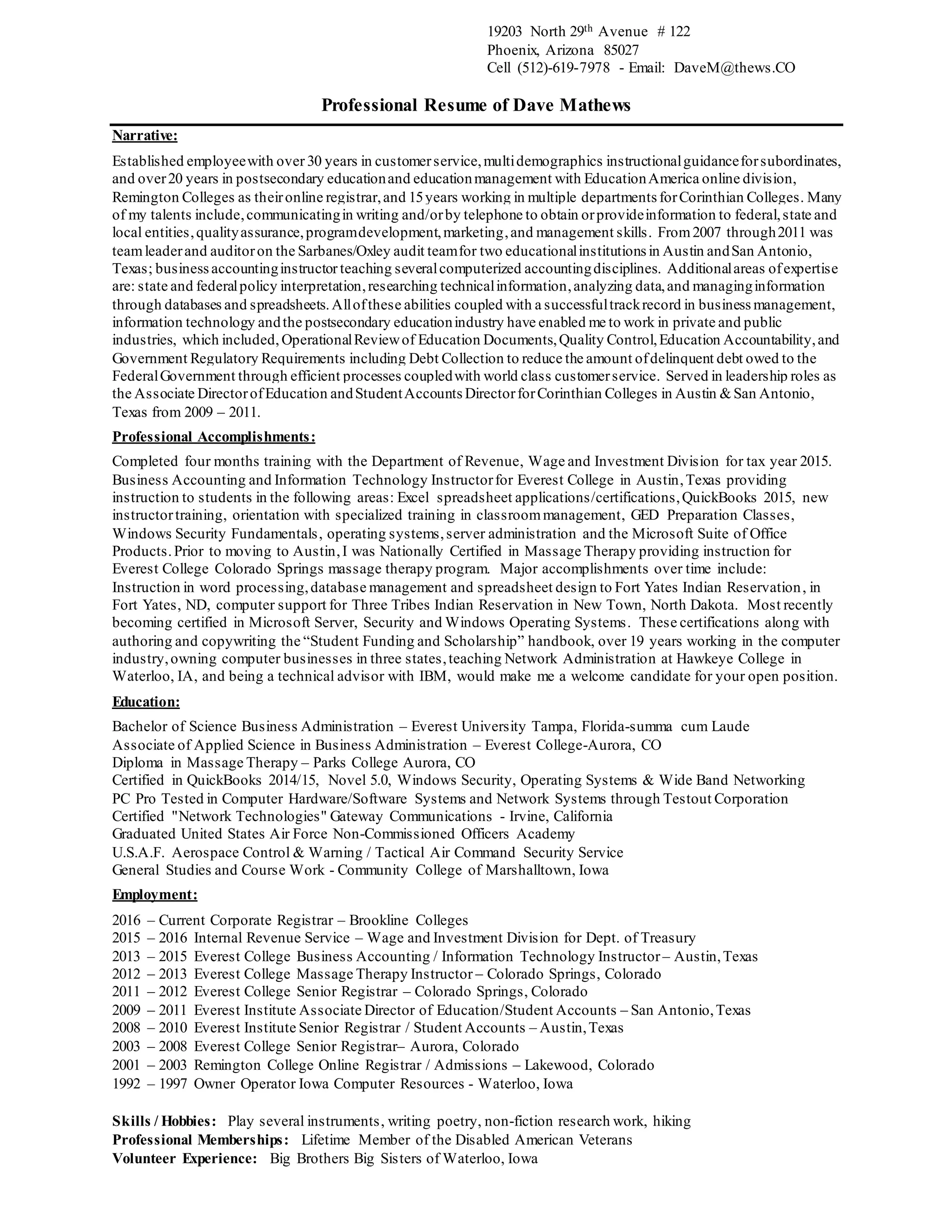 RESUME - DAVID MATHEWS - 0919 (1) | DOCX