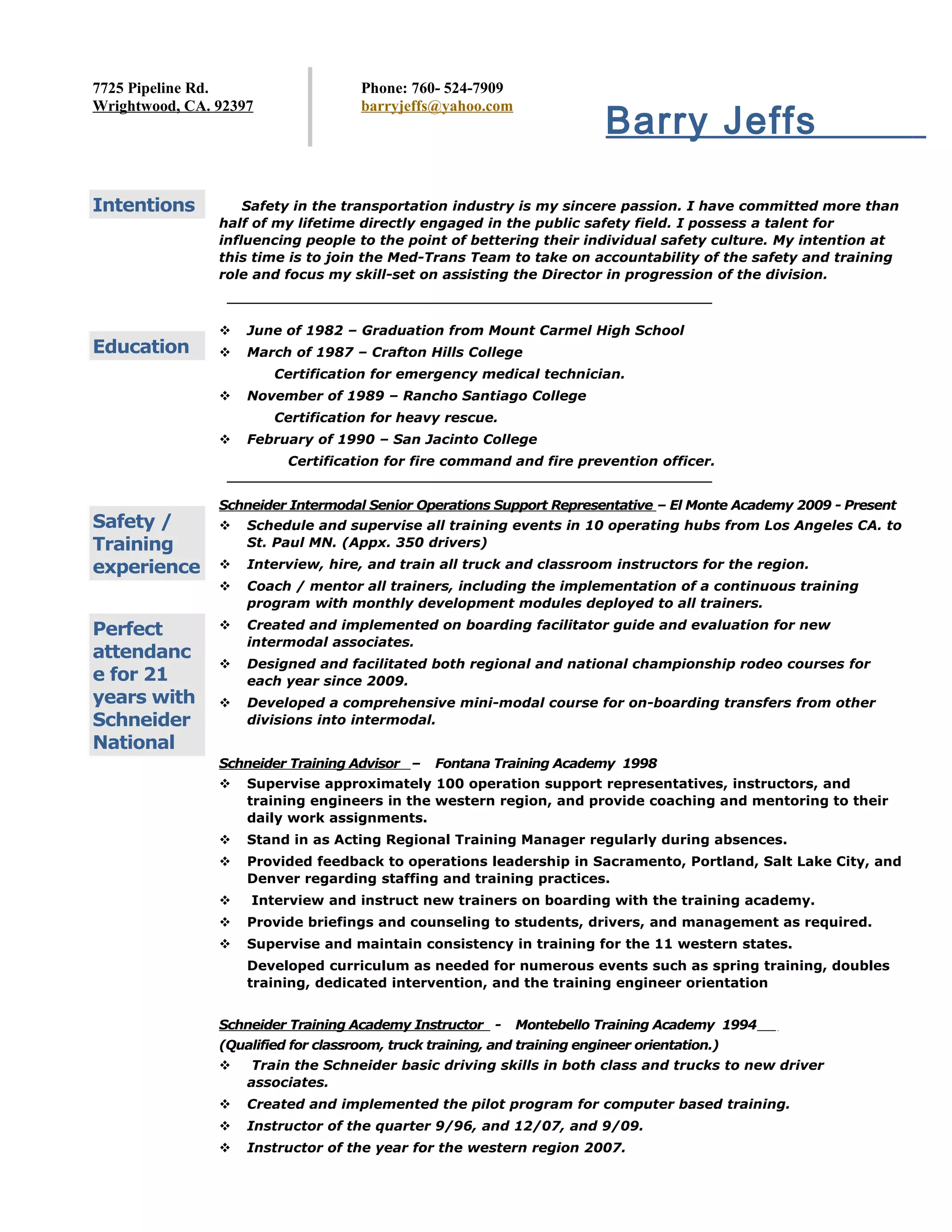 Barry resume 4-16 | DOC