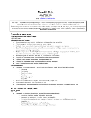 Resume' | DOC | Human Resources | Business