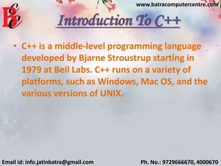 45 Days C++ Programming Language Training in Ambala | PPTX