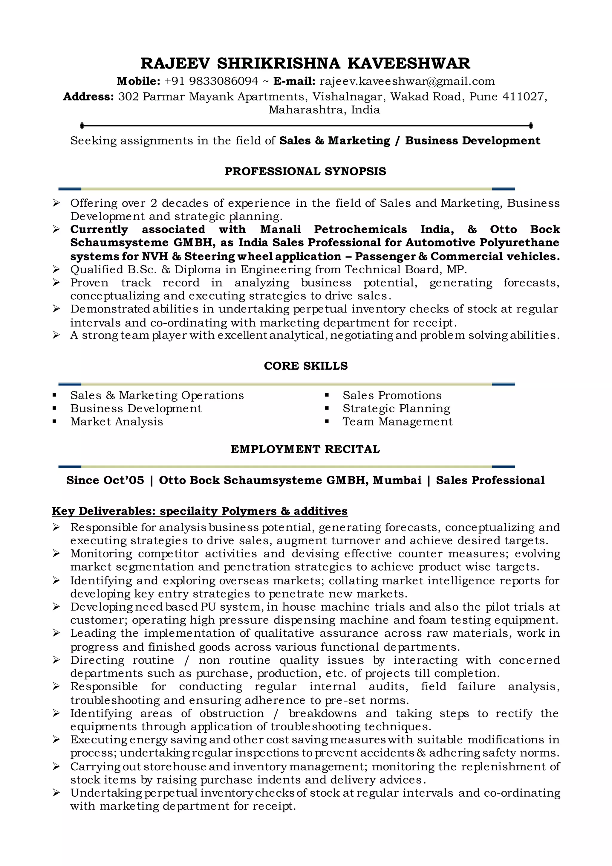 resume_rajeev.kaveeshwar@gmail.com_1 | DOCX