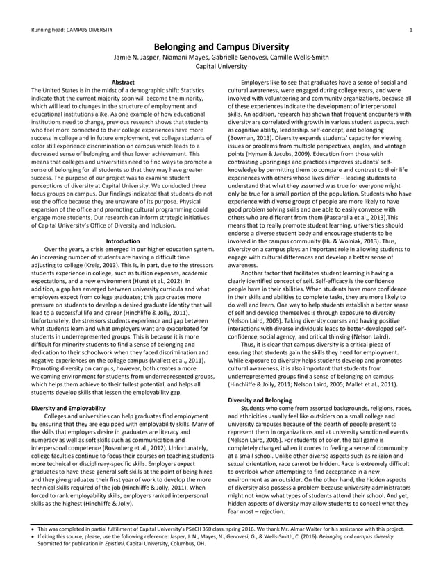 2016 D-I Focus Group Paper | PDF | Undergraduate Education | College ...