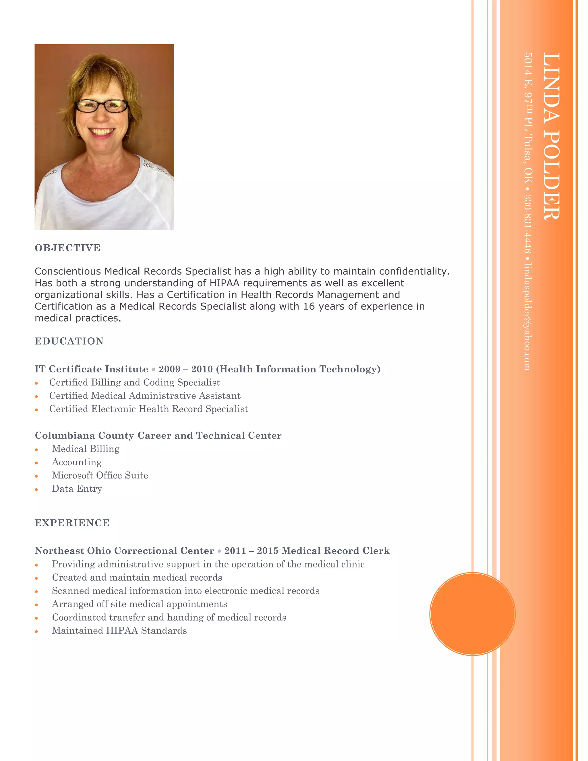Linda Medical Resume | PDF