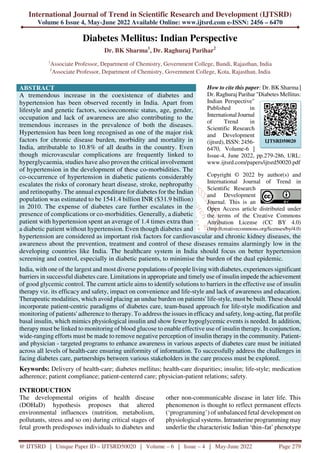 Diabetes Mellitus Indian Perspective | PDF | Diabetes | Diseases and ...