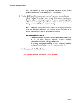 6. Testing Guidelines | DOCX