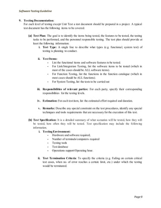 6. Testing Guidelines | DOCX