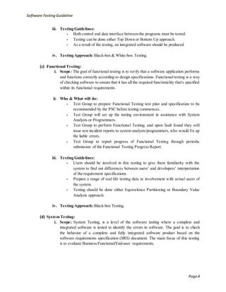 6. Testing Guidelines | DOCX