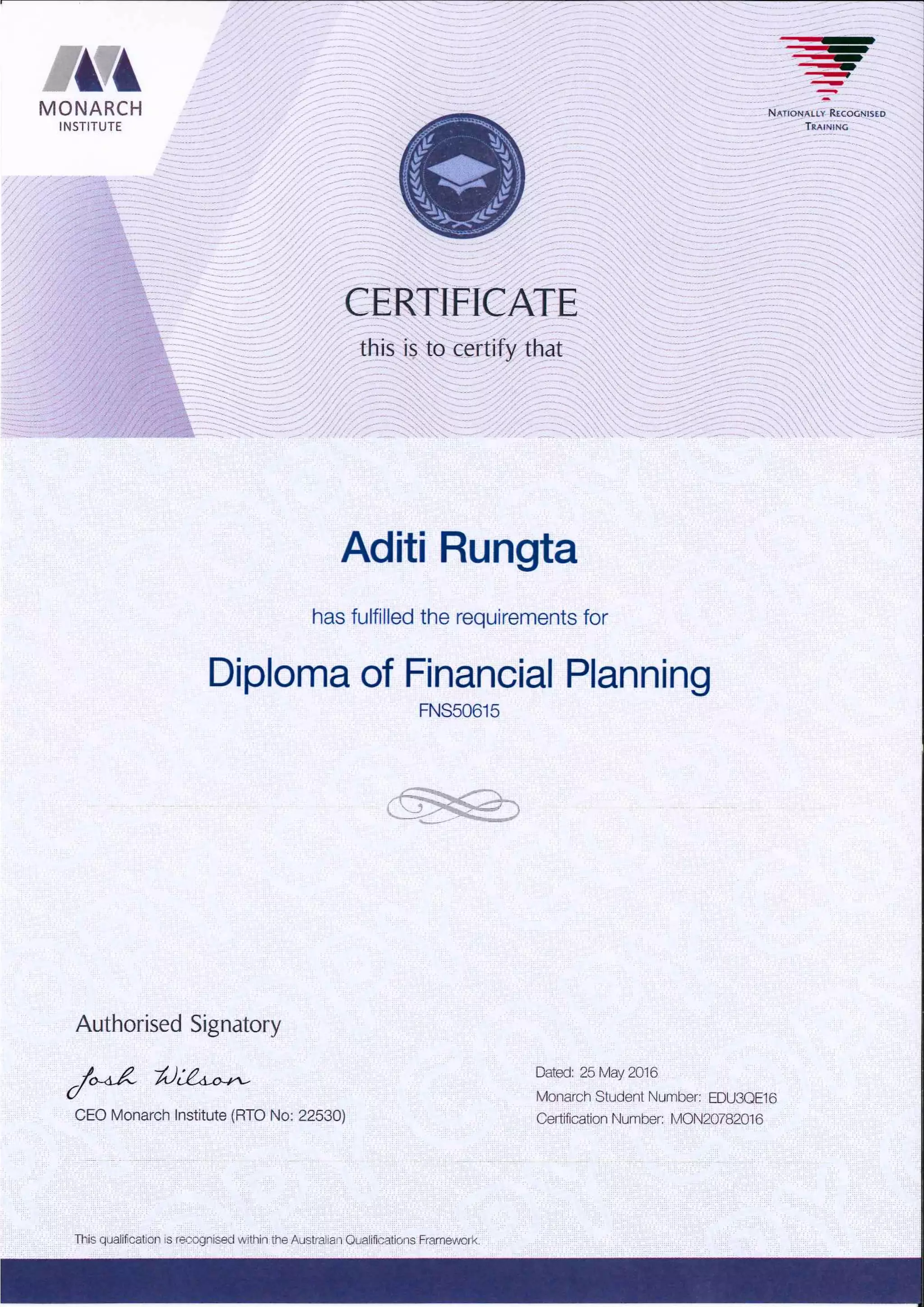 DFP+SMSF Certificate | PDF