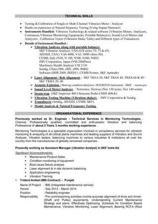 vibration specialist | PDF