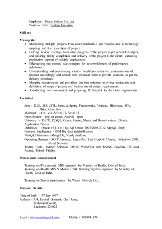 Sanket_Verma_rev1.7 | DOCX | Computer Software and Applications | Computing