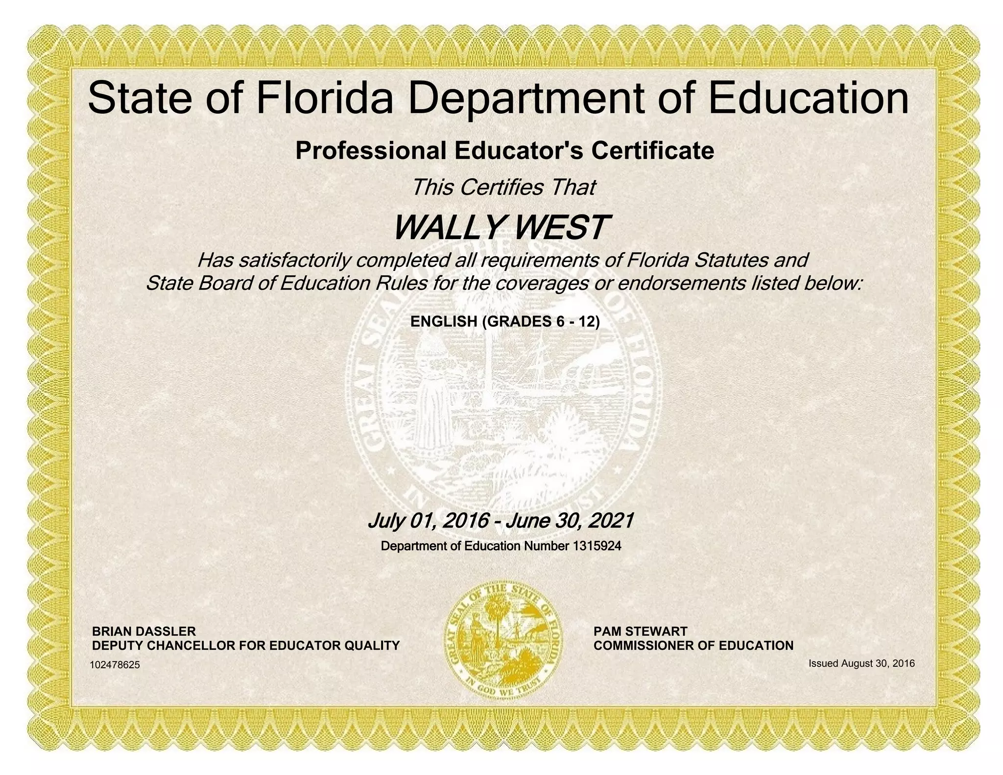 Professional Educator's Certificate | PDF