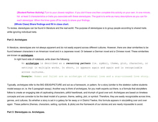 archetype minilesson | PDF