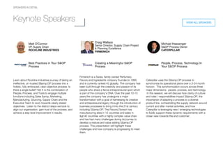 S&OP_Innovation_Summit_Boston_Sept_2016 | PPT