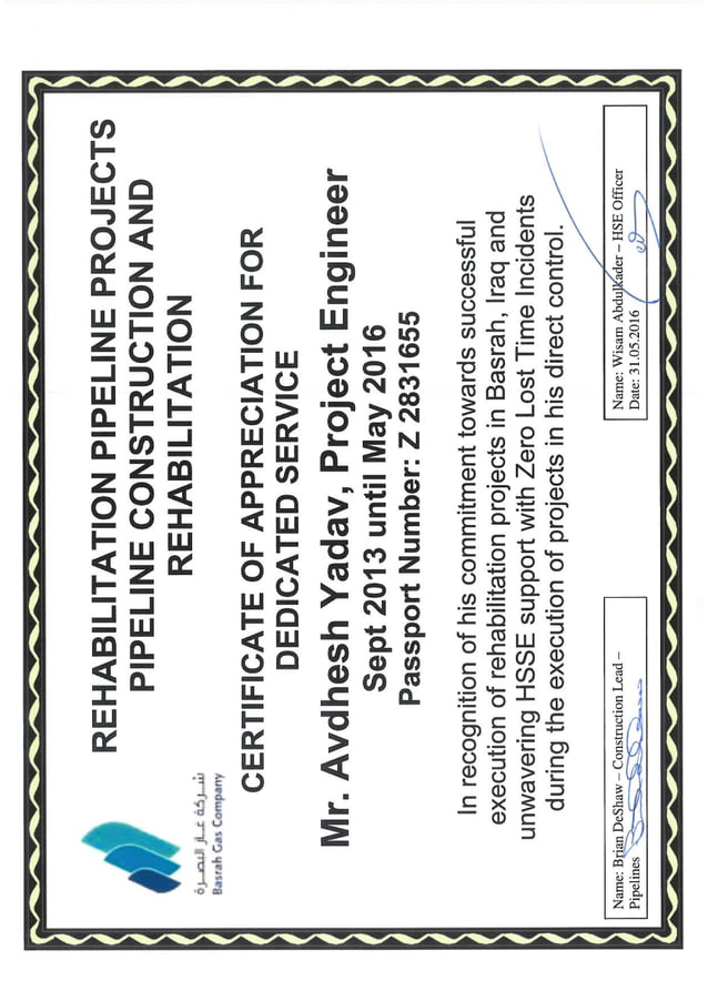 Shell BGC Avdhesh Appreciation Award | PDF