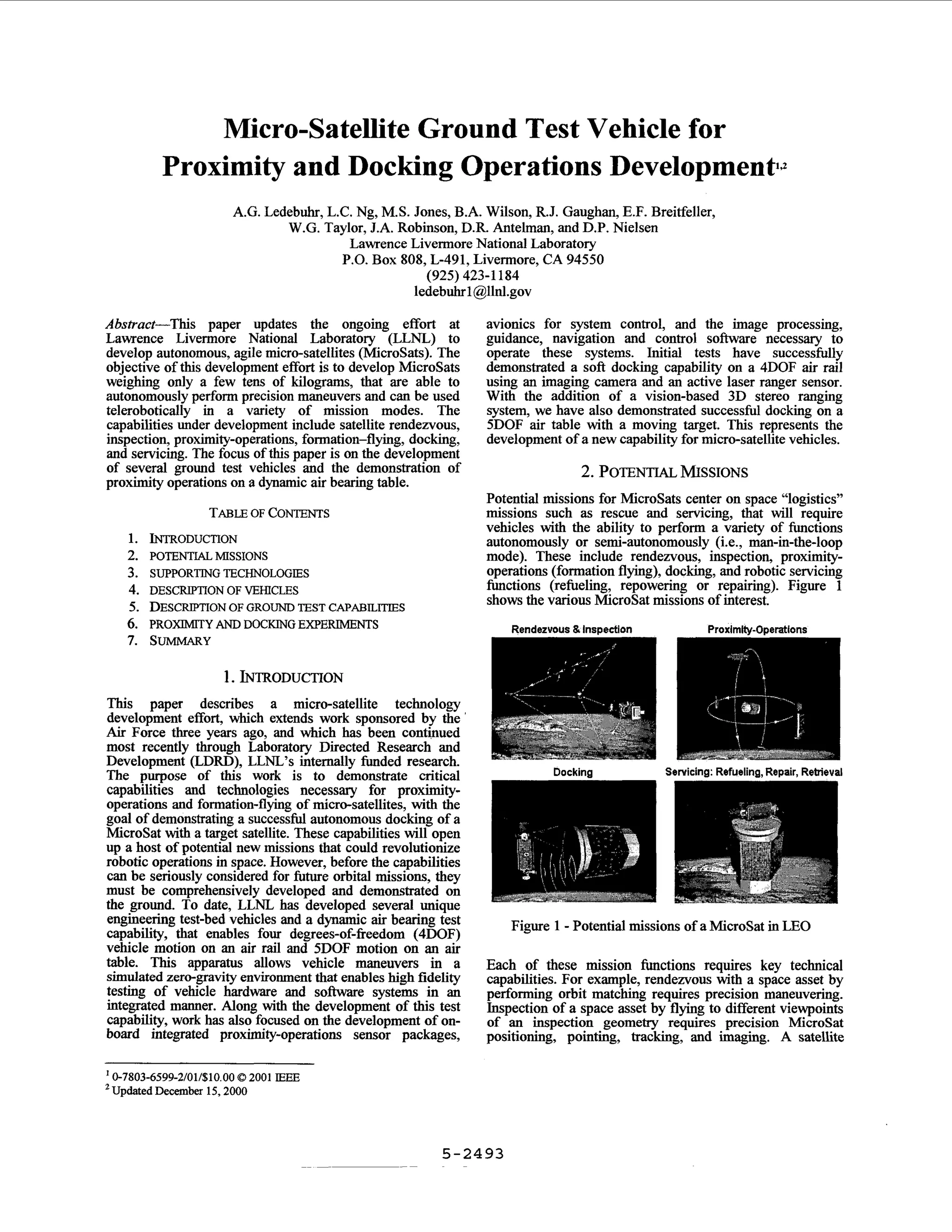 Microsat Proximity and Docking Operations | PDF | Robotics | Technology & Computing