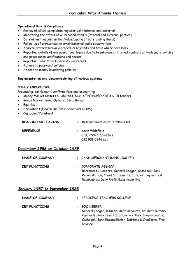 Amanda Thorsen CV | PDF