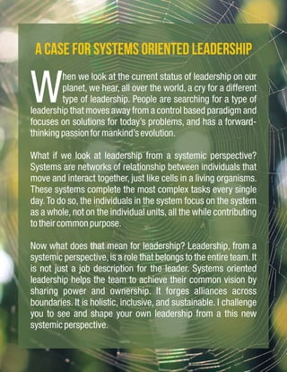 SYSTEMS ORIENTED LEADERSHIP - 16 Crucial Skills for Leaders who put the ...
