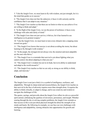 45 Jungle Crow Quotes, Sayings, and Proverbs.docx