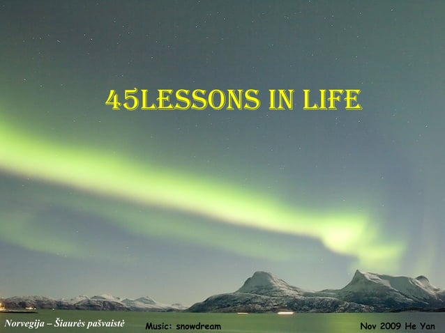 45 Lessons In Life | PPT