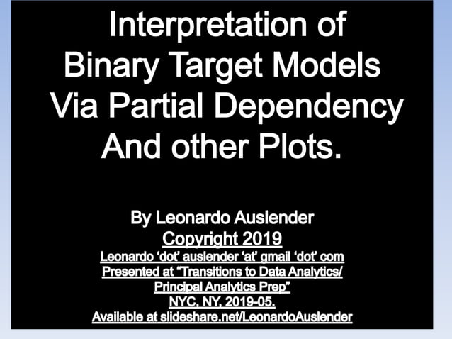 Visual Tools for explaining Machine Learning Models | PPT