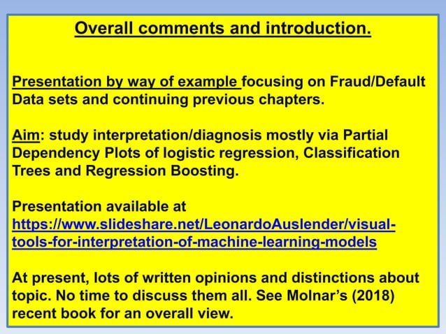 Visual Tools for explaining Machine Learning Models | PPT