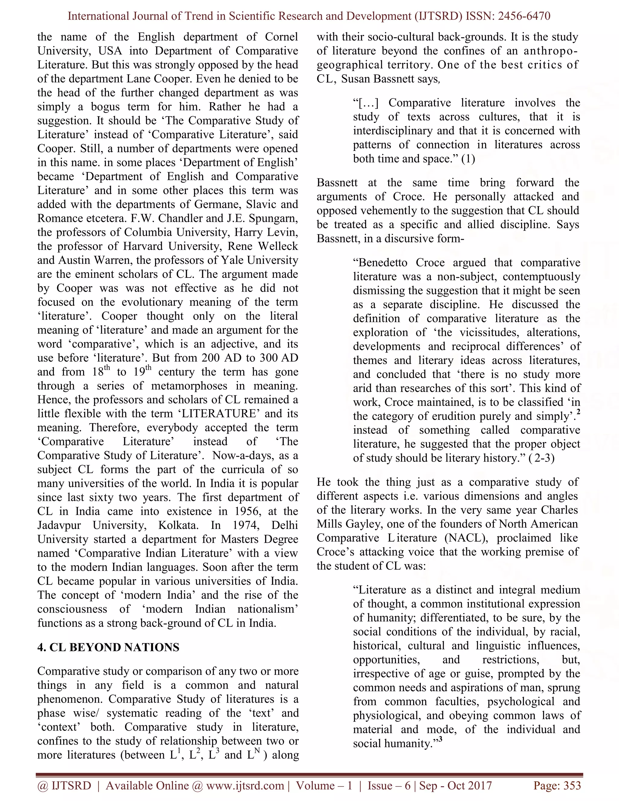 On Comparative Literature | PDF