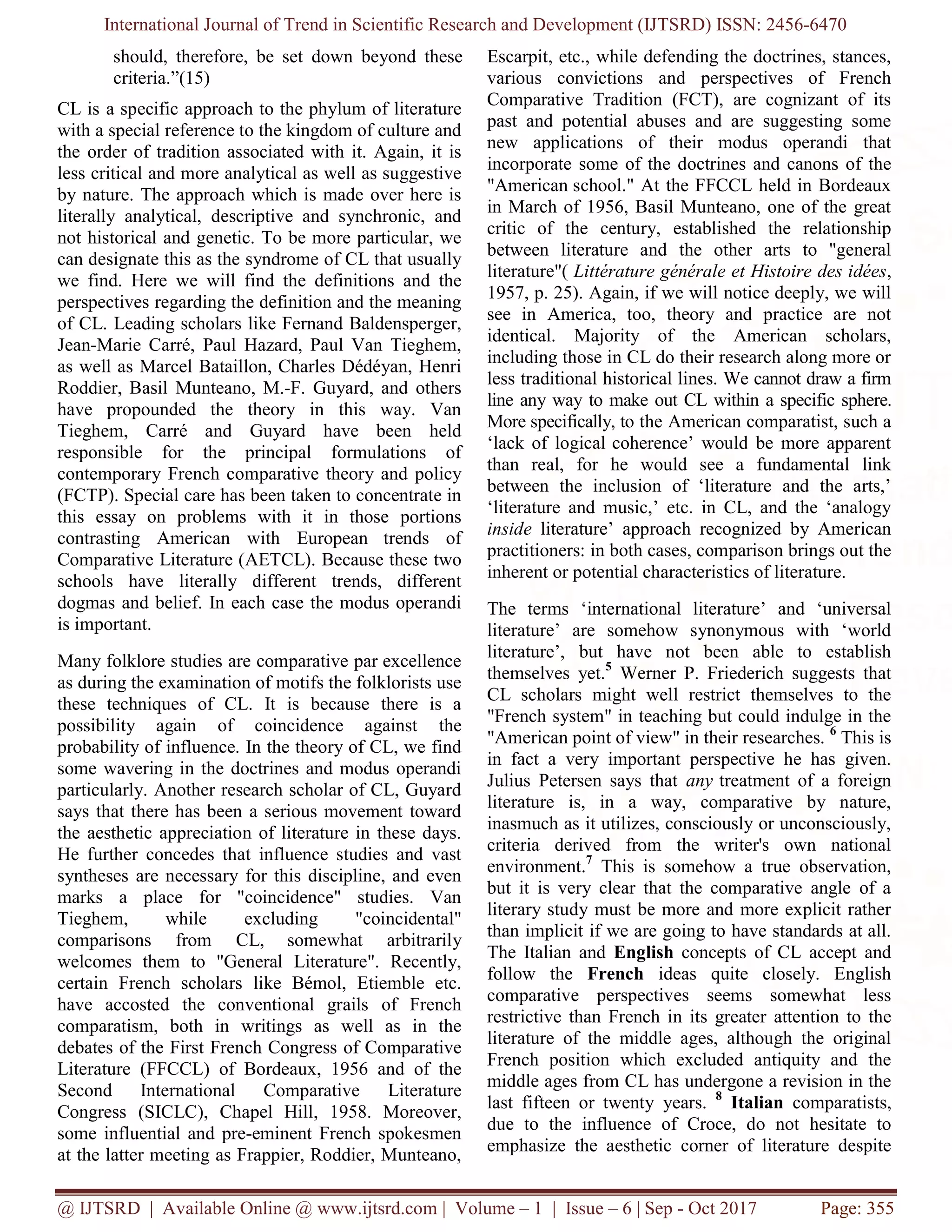 On Comparative Literature | PDF