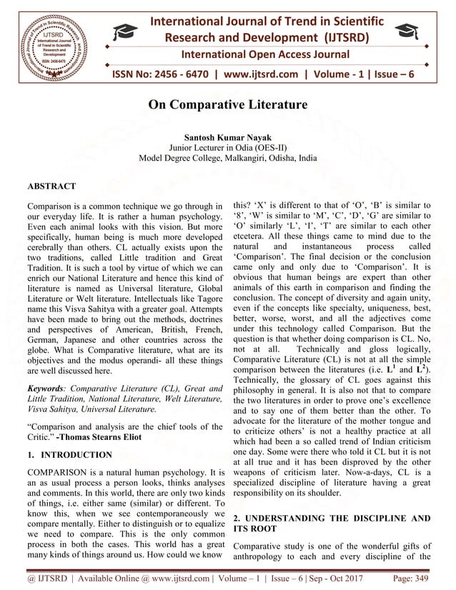 On Comparative Literature | PDF | Books and Literature